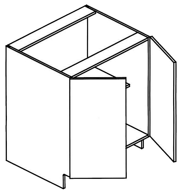 Full Door Base - Double Door (Aspen - Orion Gray) – North Cabinetry
