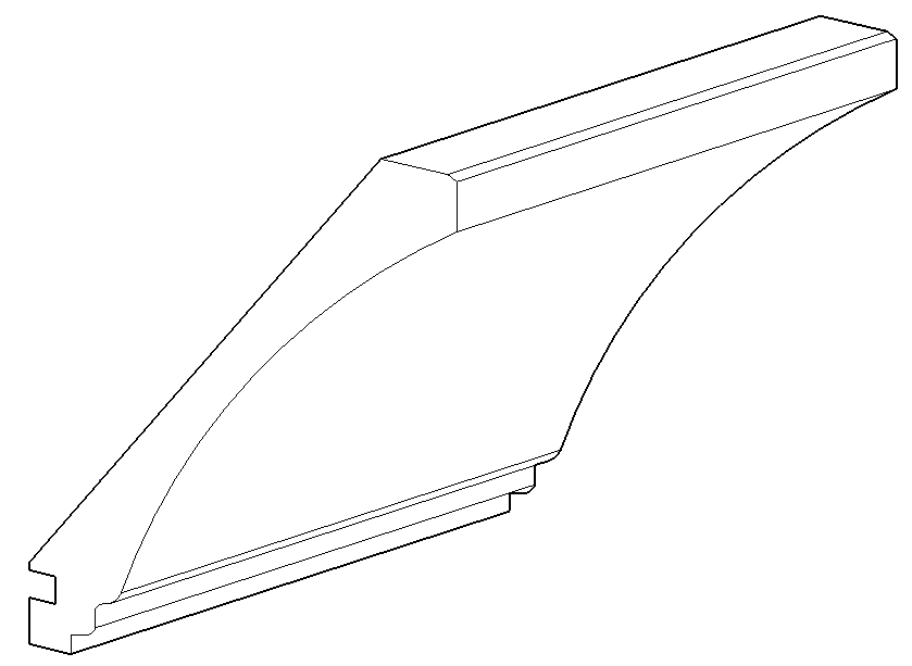 OG63 - Ogee moldings 3 3/16"H x 3"D x 96" L (Alta - Pure) – North Cabinetry